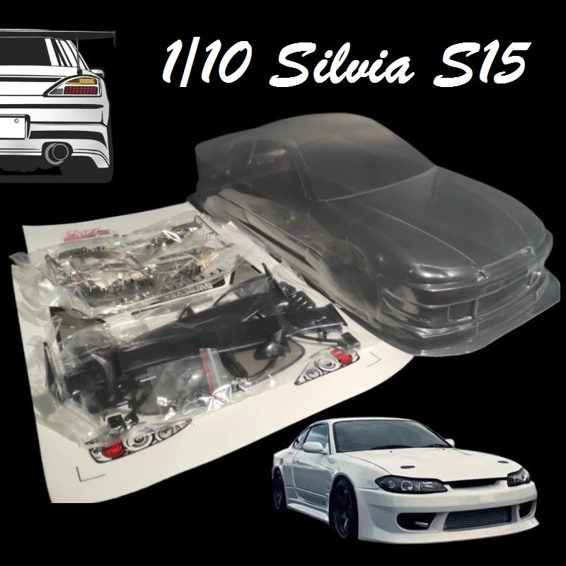 Jual Body Shell Nissan Silvia S15 Nismo PVC Clear 1/10 RC Rally Turing ...
