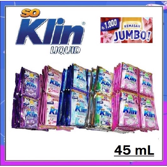 Jual 1 RENTENG 6 + 1 SACHET SOKLIN LIQUID JUMBO SOFTERGENT DETERGEN ...