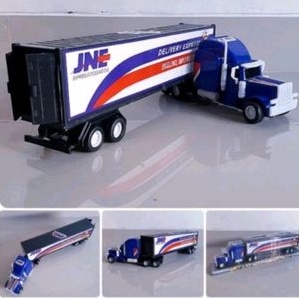 Jual Mainan Truck Kontainer Ekspedisi JNE Miniatur Mobil Truck Box ...