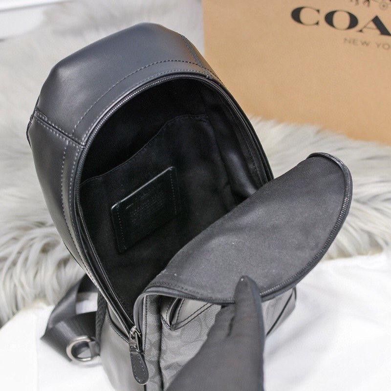 Jual TAS COACH Men Houston Signature Sling Pack Black ORIGINAL COACH ...