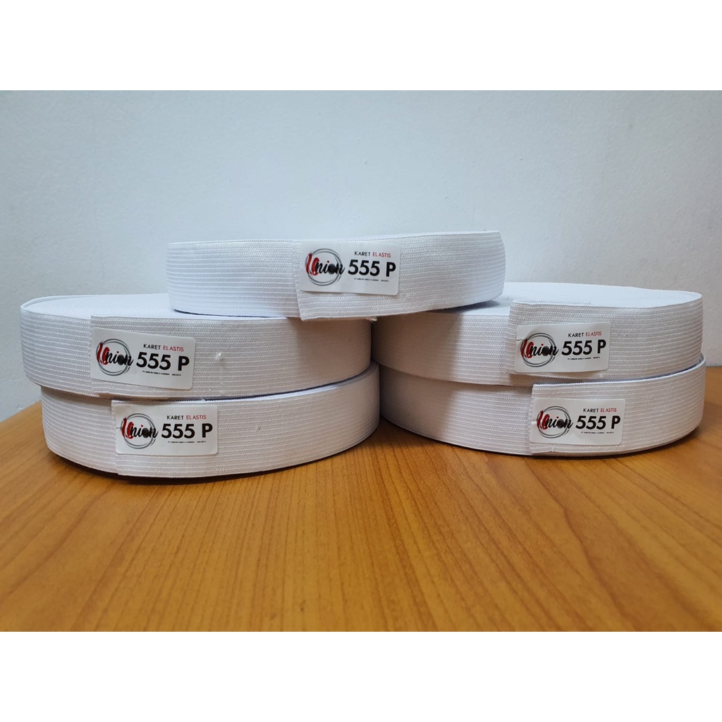 Jual UNION ELASTIC 555P 1 1/4 INCH (3CM) PUTIH (25 YARD) | Shopee Indonesia