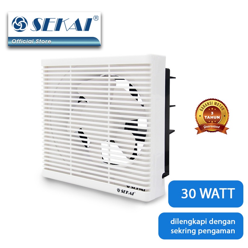 Jual SEKAI Exhaust Fan Dinding / Kipas Angin Hexos 8 Inch / 10 Inch ...