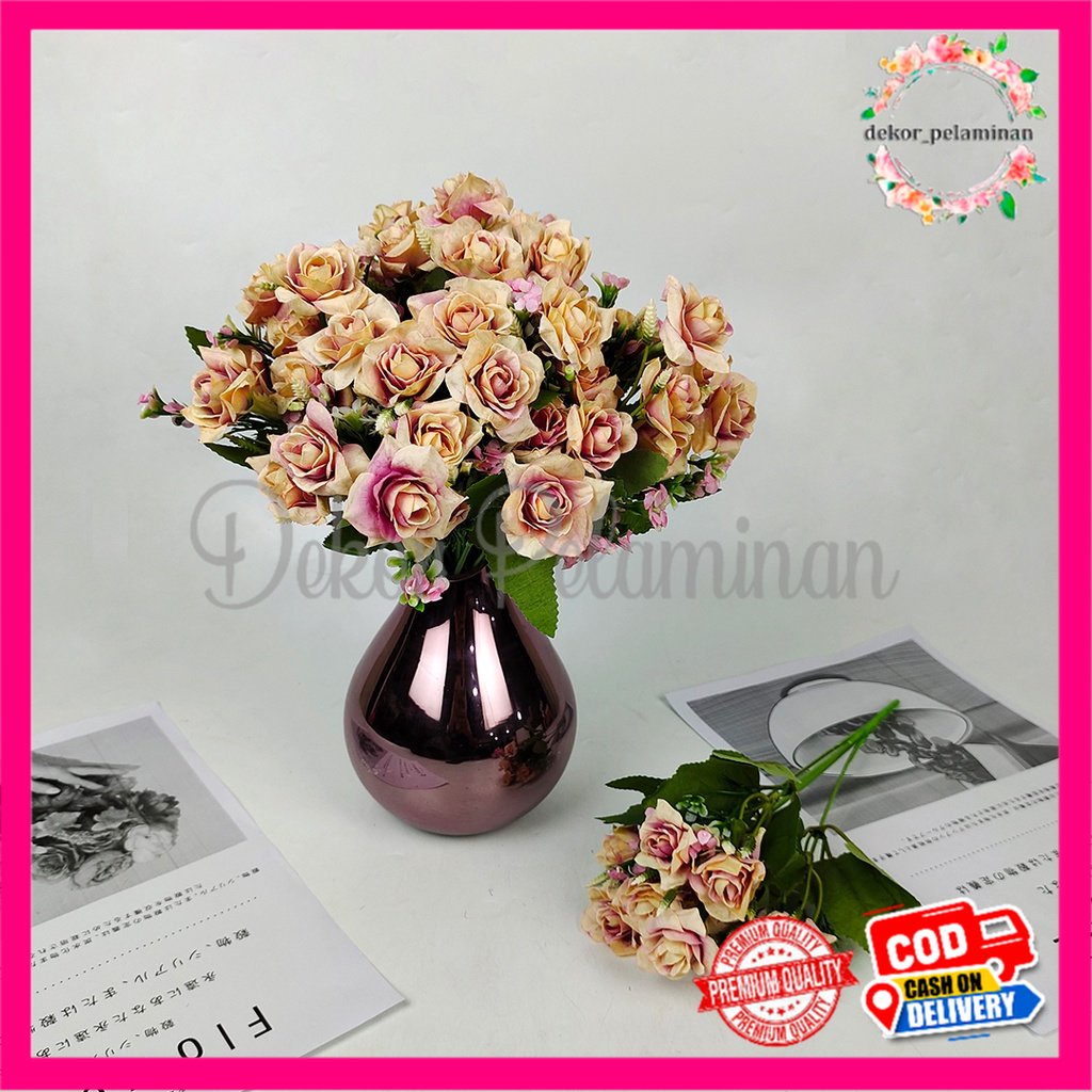 Jual Bunga Mini Rose Panca Warna Cabang 5 Bunga Mawar Mini - bunga ...