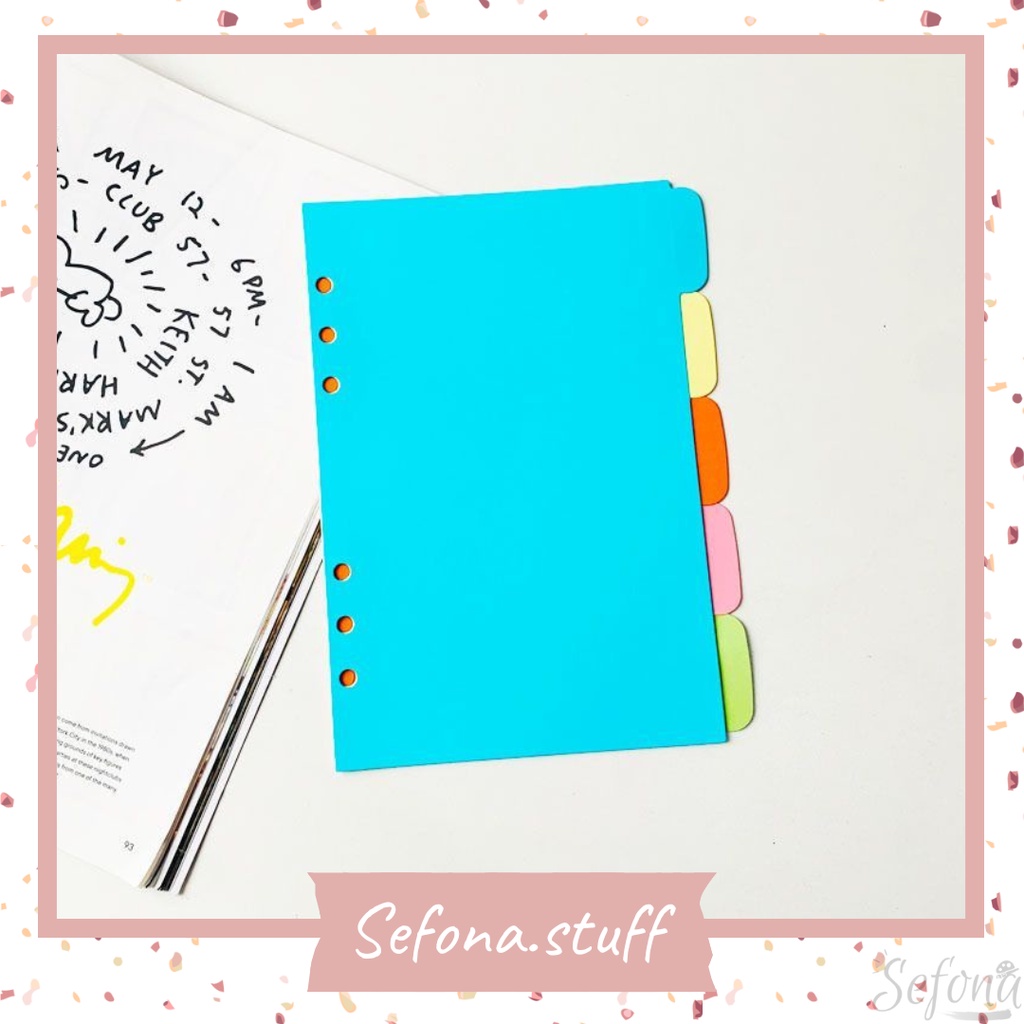 Jual A5 & A6 Kertas Pembatas Binder Divider Warna Warni | Shopee Indonesia