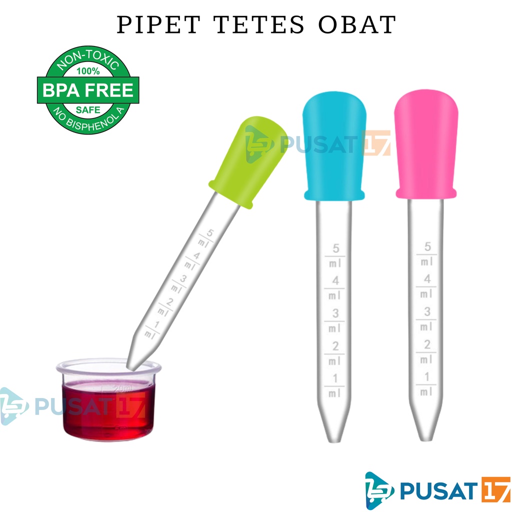 Jual PUSAT17 PIPET TETES OBAT BAYI UKURAN 5ML PIPET TETES OBAT ANAK ...