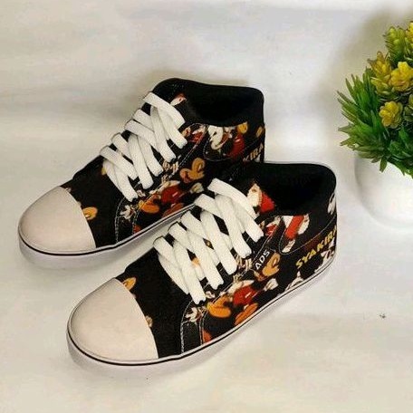 Jual sepatu anak lucu mickey mouse, bisa custom cetak nama & foto ...