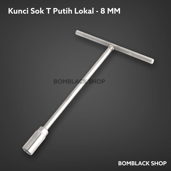 Jual Kunci Sok T Putih 8mm Panjang LOKAL 8 mm Shock Sock Silver Chrome ...