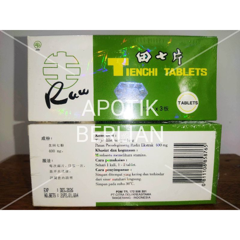 Jual Tienchi Raw Thien Chi Tablet (isi 36 Tablet) | Shopee Indonesia