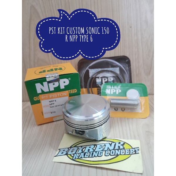 Jual PISTON KIT CUSTOM SONIC 150 R NPP TYPE 6 63.5 - 65 - BOYRENK ...