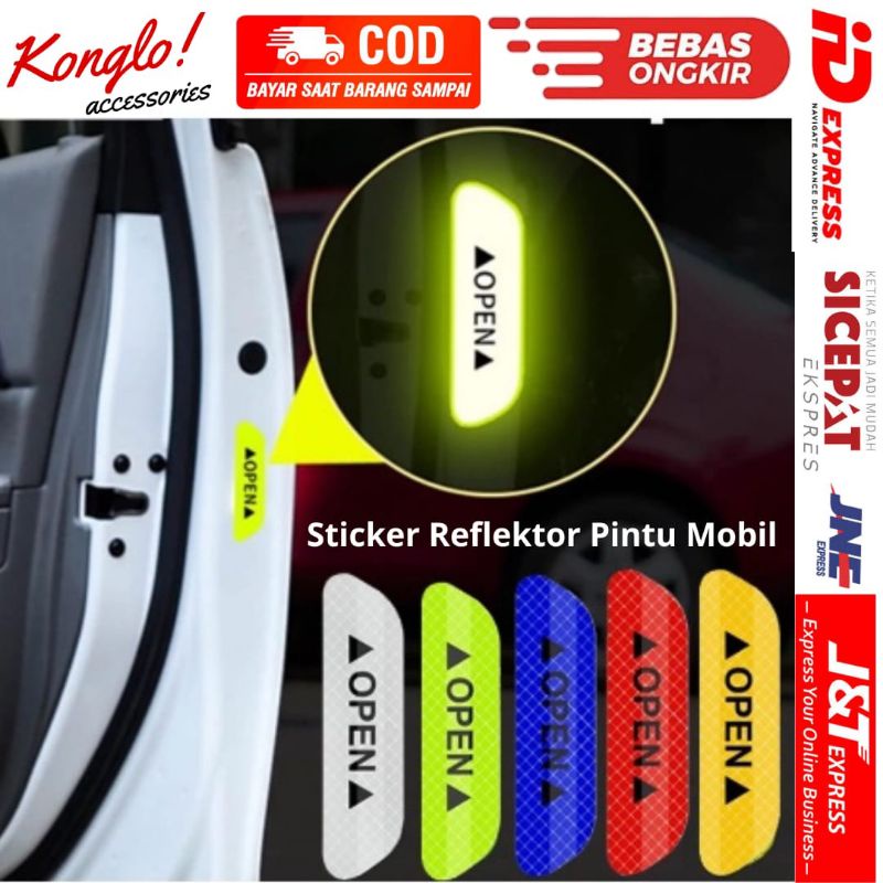 Jual Sticker Reflektor Pintu Mobil Universal- (Isi 4 Pcs) | Shopee ...