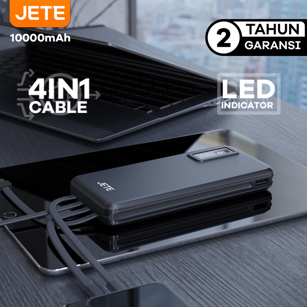 Jual Power Bank JETE B5 10000mAh PD 22.5W 4in1 Cable Fast Charging ...