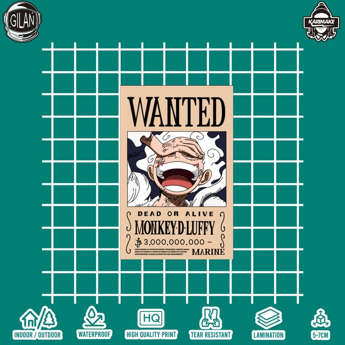 Jual Skin Sticker Pack One Piece Mugiwara Monkey D. Luffy Stiker Laptop ...