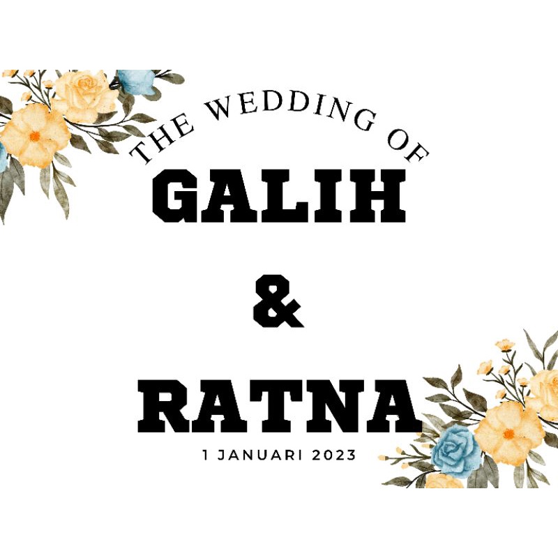 Jual Custom Nama Untuk Janur Pernikahan / Wedding, Tunangan ...
