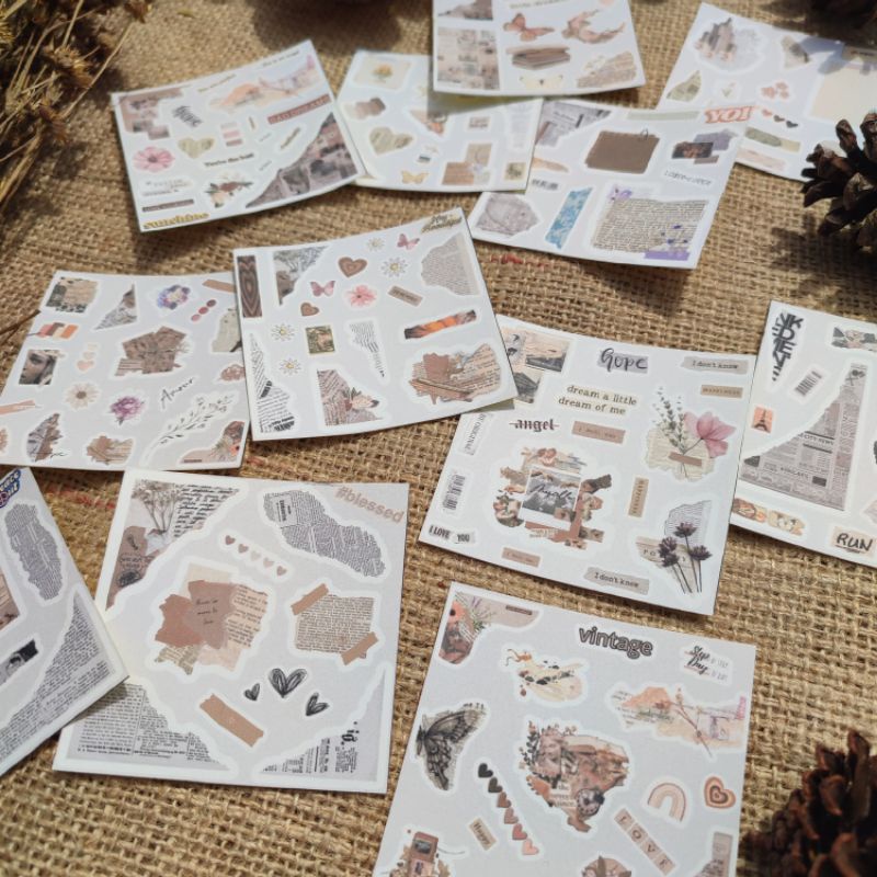 Jual Aesthetic Sticker Set / Sticker estetik / Sticker HVS journal ...