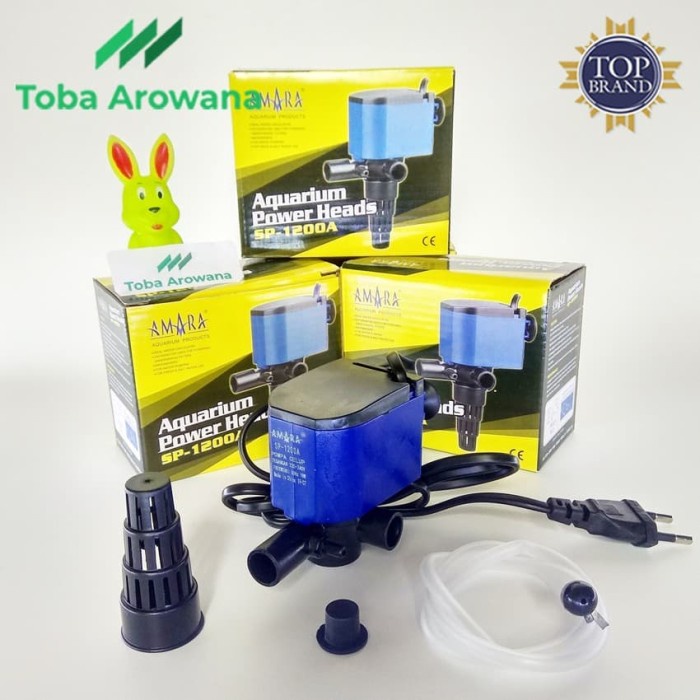 Jual Pompa Air Celup Mini Aquarium Kolam Ikan Hidroponik Amara SP-1200 ...