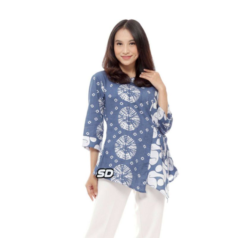 Jual BAJU BATIK WANITA MODERN MONALISA GENES M,L,XL asli PEKALONGAN ...