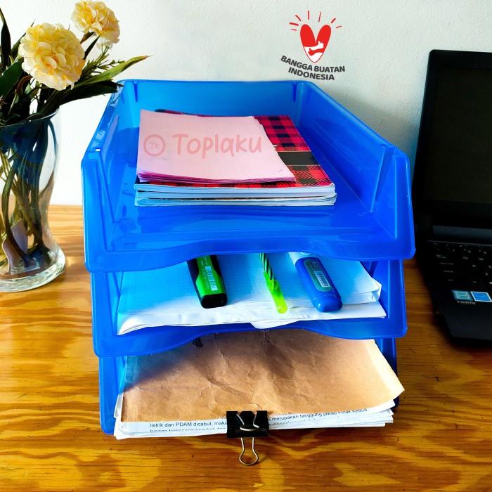 Jual Rak Dokumen Kertas F4 3 Susun Meja Paper Tray Document File ...