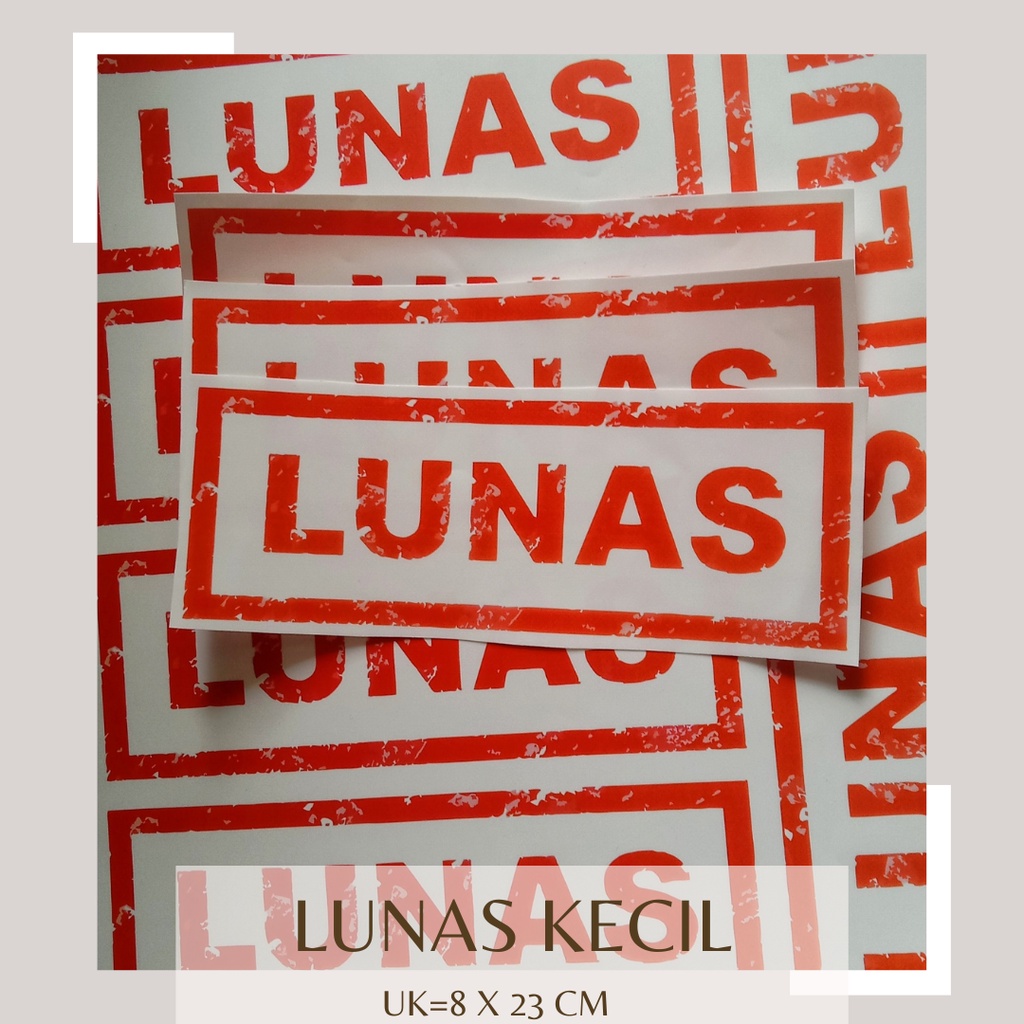 Jual STICKER banner spanduk wisuda LUNAS/LULUS TRANSPARAN harga satuan ...