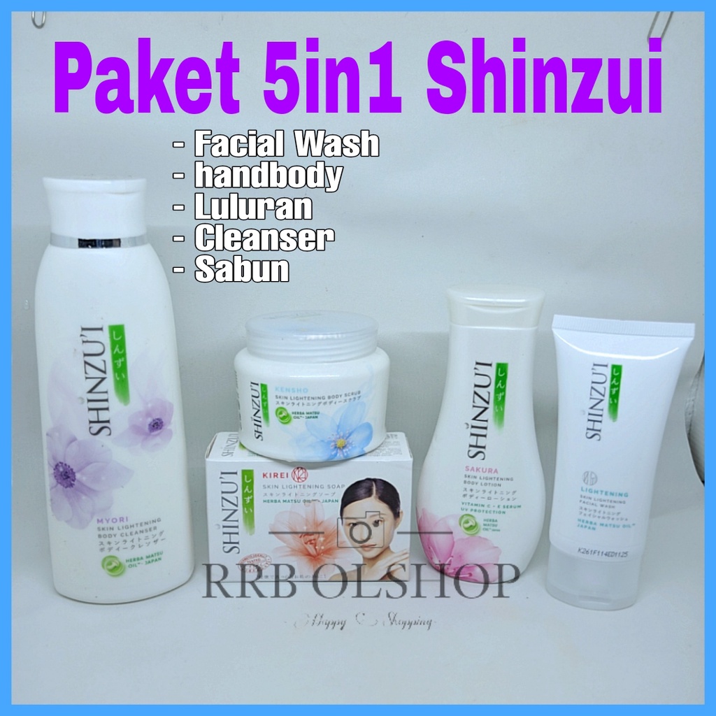 Jual PAKET SHINZUI 5 IN 1 WHITENING - Body Scrub Shinzui 120GR - Body ...
