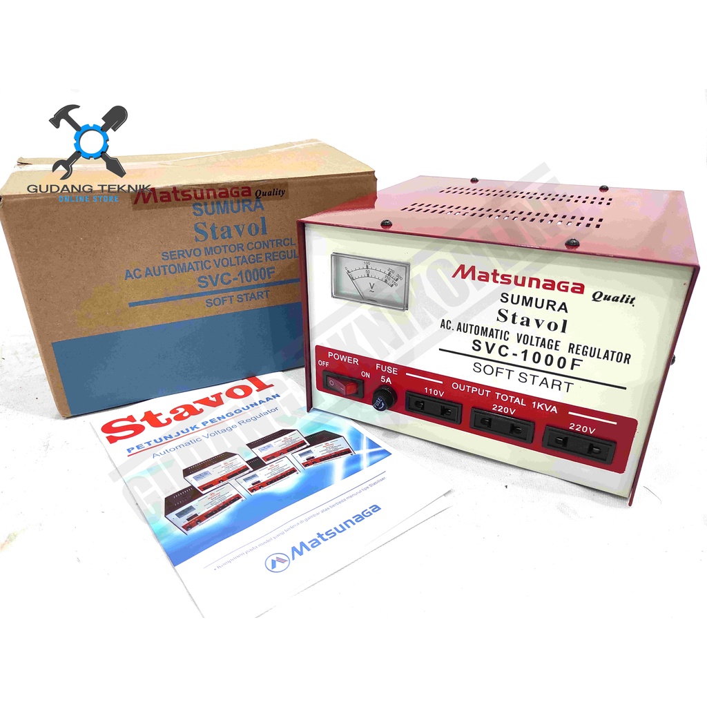 Jual Stabilizer MATSUNAGA Stavol SVC1000F 1000Watt SUMURA / Stabilizer ...