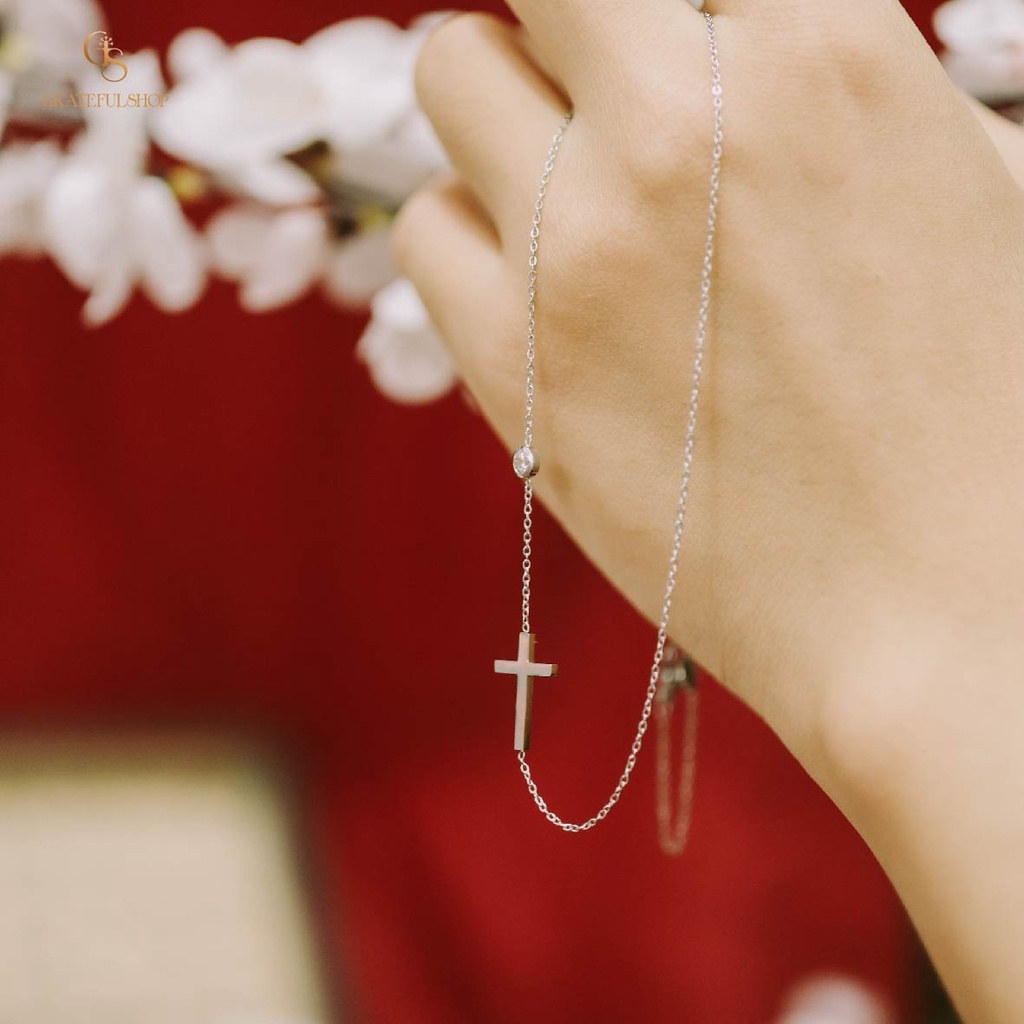 Jual Grateful - Kalung Salib Maria Silver / Gold (Cross Necklace Maria ...