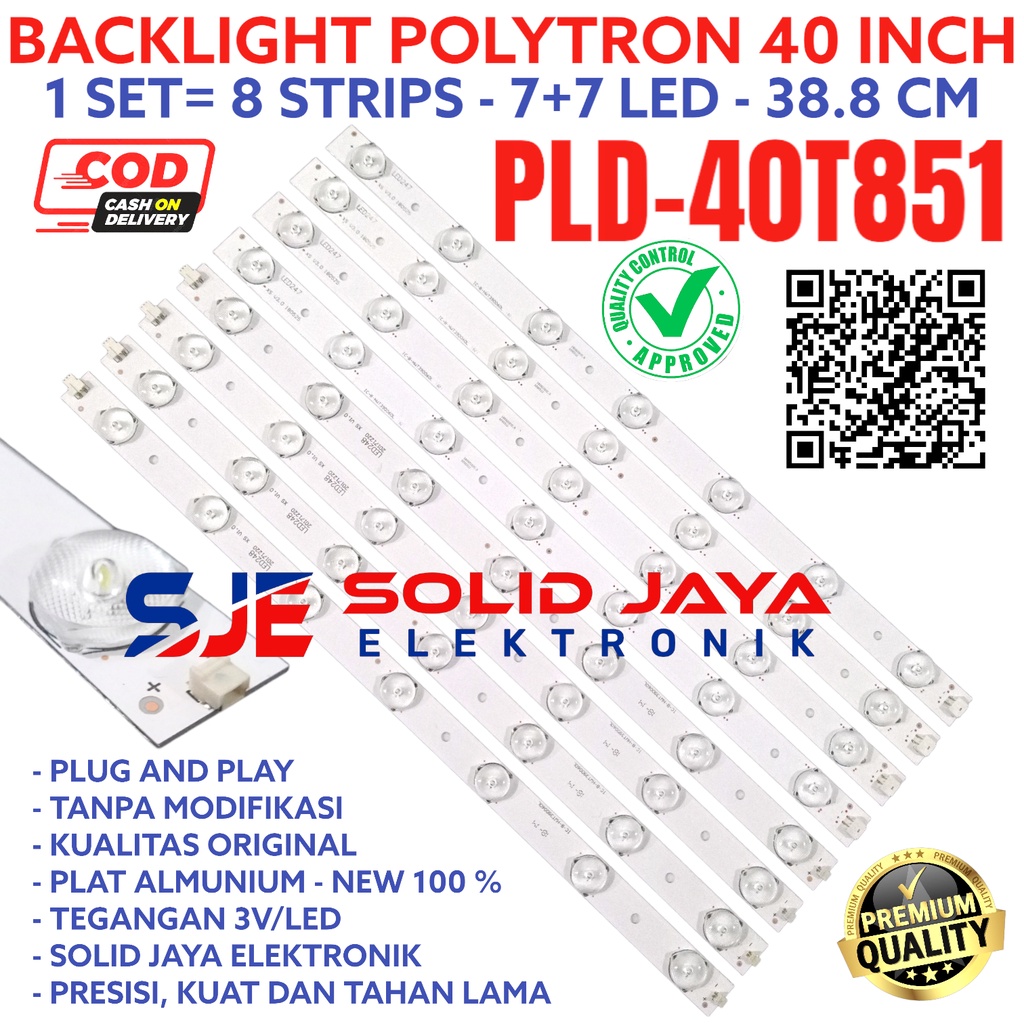 Jual BACKLIGHT TV LED POLYTRON 40 INC PLD 40T851 PLD40T851 LAMPU BL 7K ...