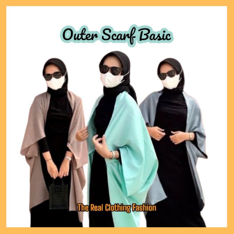 Jual (Ready) Basic Outer Scarf Cardigan Polos Kekinian/ Outher Scarft ...