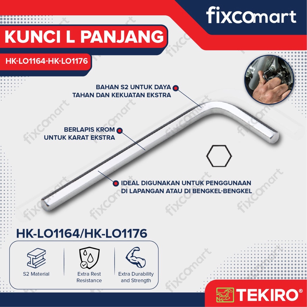 Jual Tekiro Hex Key Long / Kunci L Panjang MM | Shopee Indonesia
