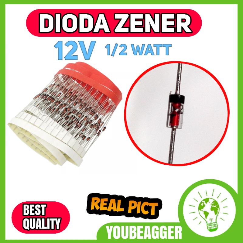 Jual Dioda zener 12v 1/2 watt | Shopee Indonesia