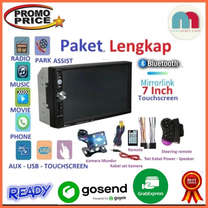 Jual Headunit Paket Lengkap Head Unit Double Din 7 Inch Touchscreen ...