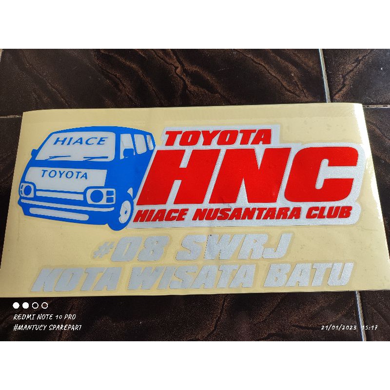 Jual SETIKER STICKER STIKER GRUP HNC (HIACE NUSANTARA CLUB) | Shopee ...