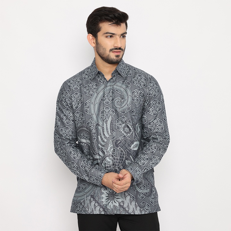 Jual Hadinata Batik Pria Kemeja Panjang Beryl Beatrix Blossom | Shopee ...