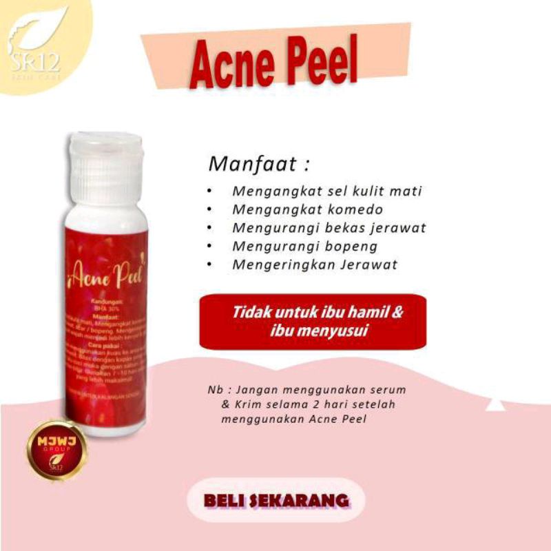 Jual ACNE PEEL SR12 ORIGINAL / PEELING WAJAH / SCAR BOPENG / MEMBASMI ...
