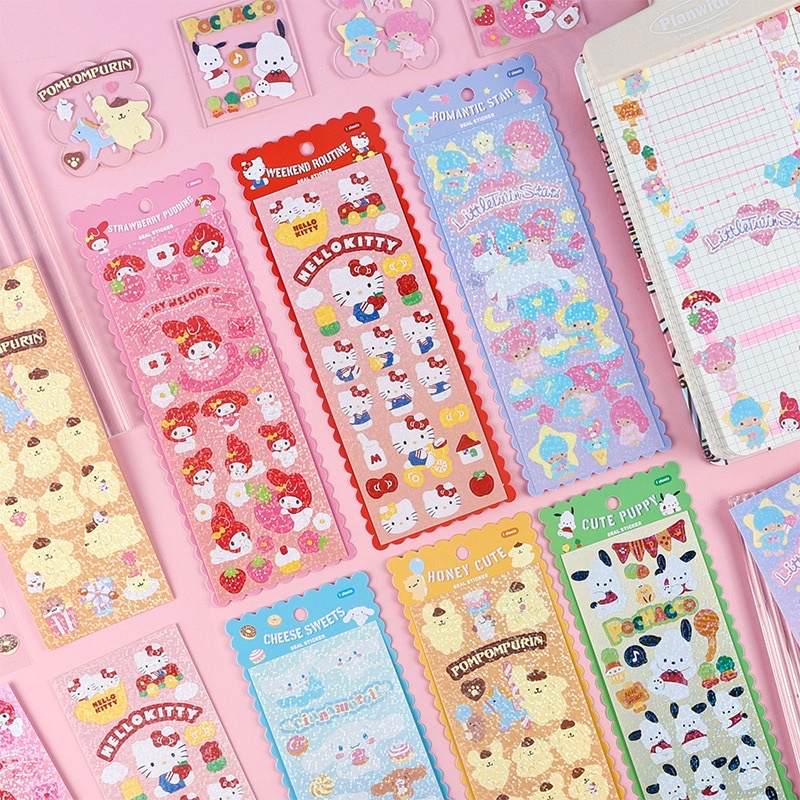 Jual Stiker Murah Sanrio Lucu Hias Jurnal Stiker Hello Kitty Melody ...