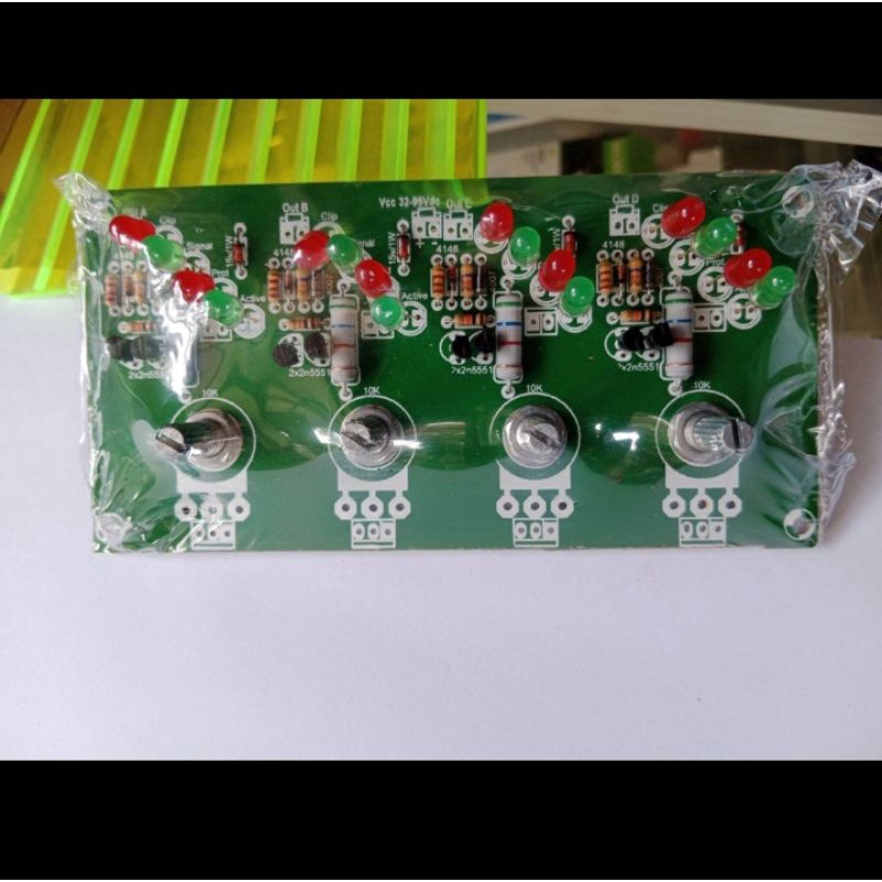 Jual kit panel depan bok power n7001 4chanel led depan box amplifier tipe N7001 lampu indikator ...