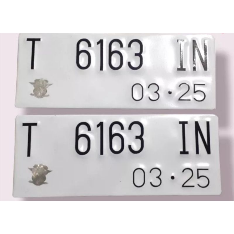 Jual Plat nomor motor putih baru 2023 font standar | Shopee Indonesia