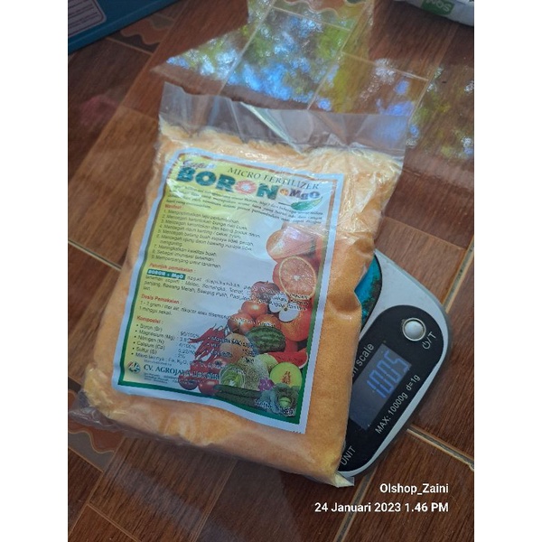 Jual Pupuk super BORON + MgO, 1 kg Mencegah rontok bunga dan buah ...