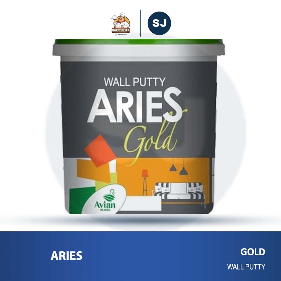 Jual PLAMIR PLAMUR WALL PUTTY DEMPUL TEMBOK KAYU ARIES GOLD GALON 5 KG ...