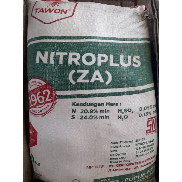 Jual Pupuk ZA Nitroplus Pupuk ZA Tawon Kemasan Repack 1Kg | Shopee ...