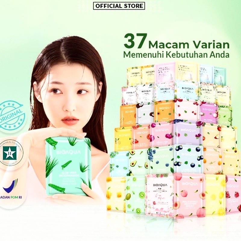 Jual BIOAQUA SHEET MASK VIRAL MURAH / MASKER BIOAQUA | Shopee Indonesia