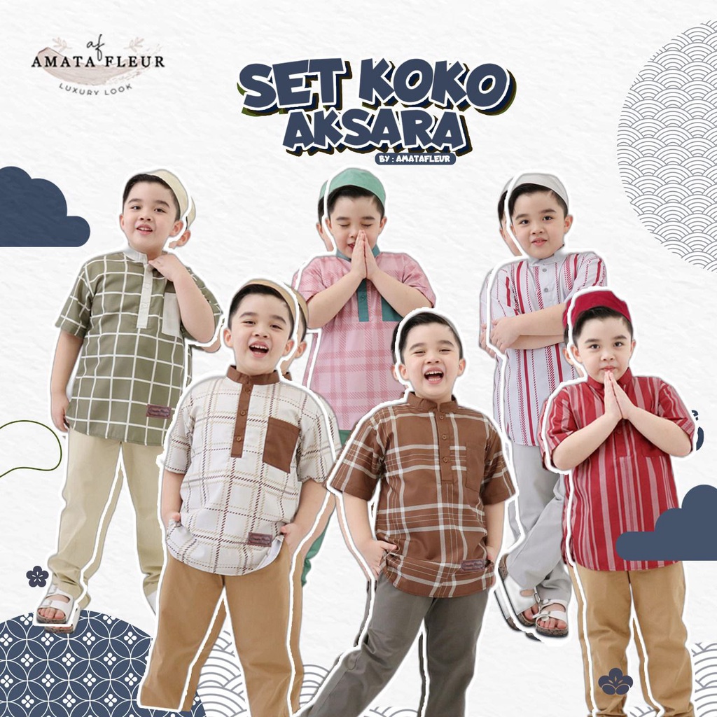 Jual Set Koko Aksara by Amata Fleur | Shopee Indonesia