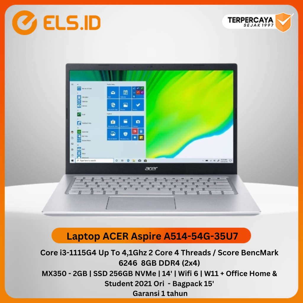 Jual Laptop ACER Aspire A514-54G-35U7 | Shopee Indonesia