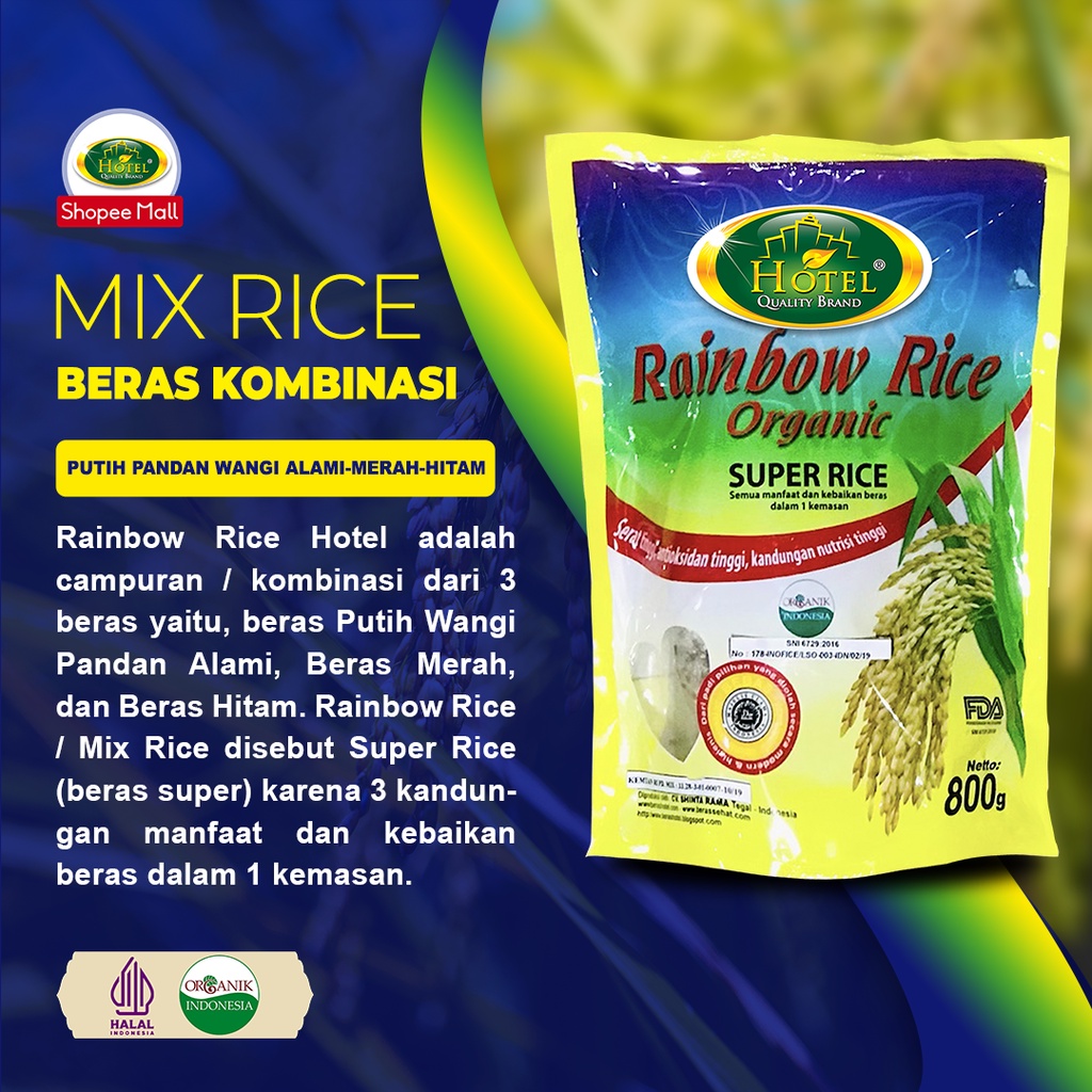 Jual Beras Organik HOTEL Kombinasi Merah Hitam Putih - Rainbow Mix Rice ...