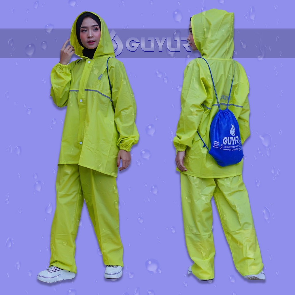 Jual jas hujan List original guyur RAINCOAT Anti Bocor Setelan Pria ...