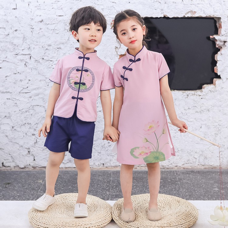 Jual Setelan cheongsam kembaran anak laki laki / dress anak perempuan ...