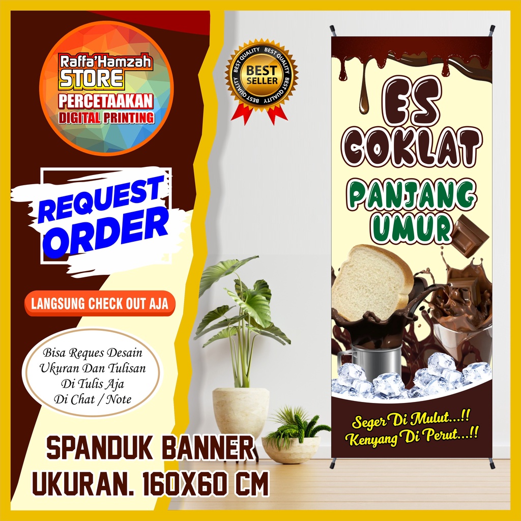 Jual Spanduk, Banner Backdrop Es Coklat Panjang Umur Ukuran 160x60Cm ...