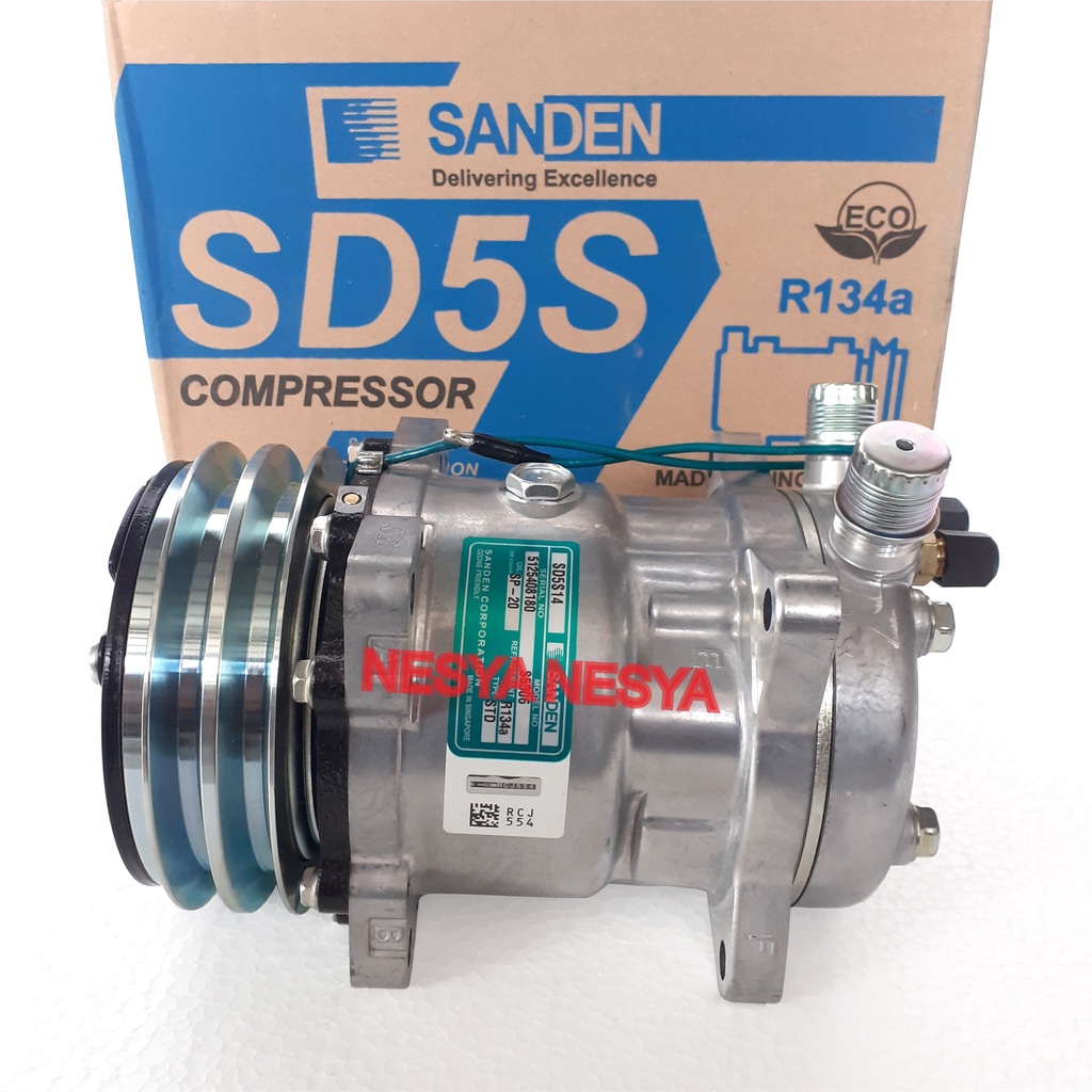Jual Compressor Compresor Kompressor Kompresor AC Mobil SANDEN SD5S14 - Tegangan Kerja 24V 24 ...