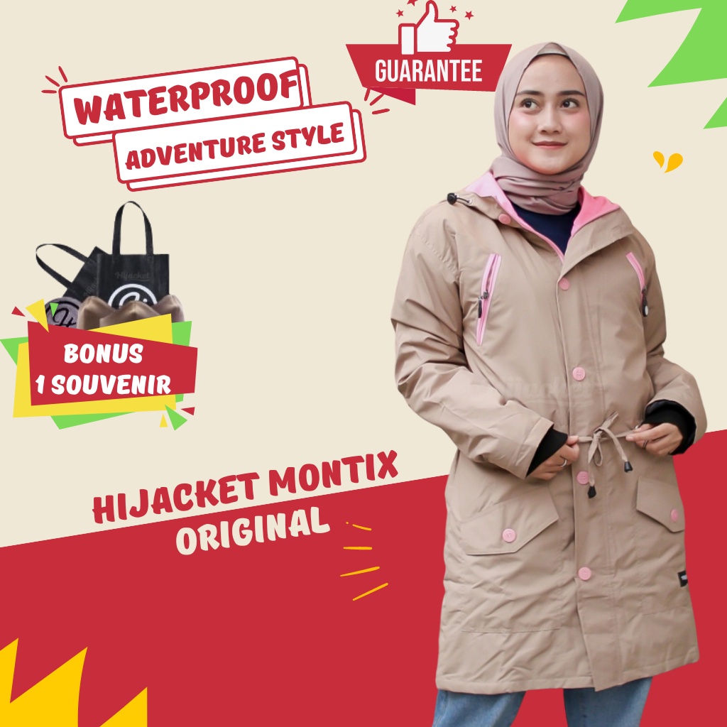 Jual Hijacket Official Montix Jaket Wanita Parasut Oversize Kekinian ...
