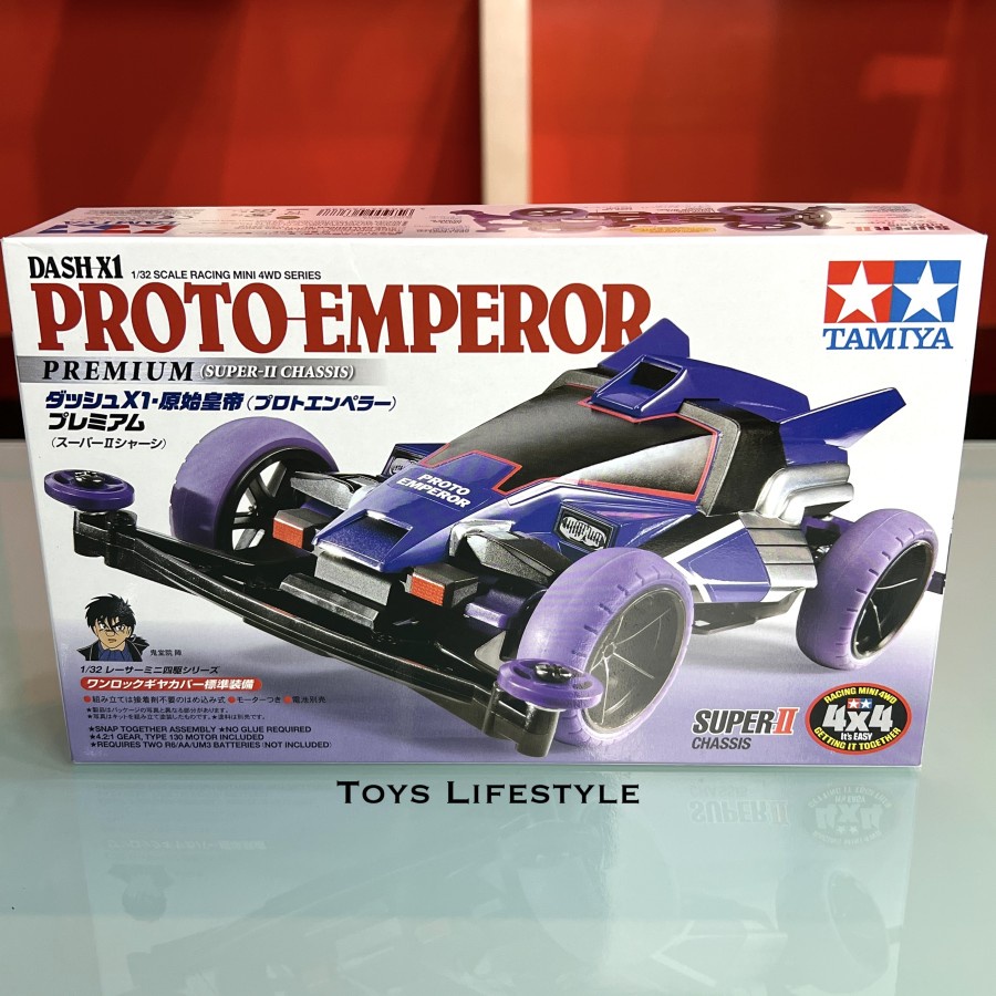 Jual Mainan Rakit Mobil Tamiya Mini 4WD - Proto Emperor Dash X1 ...