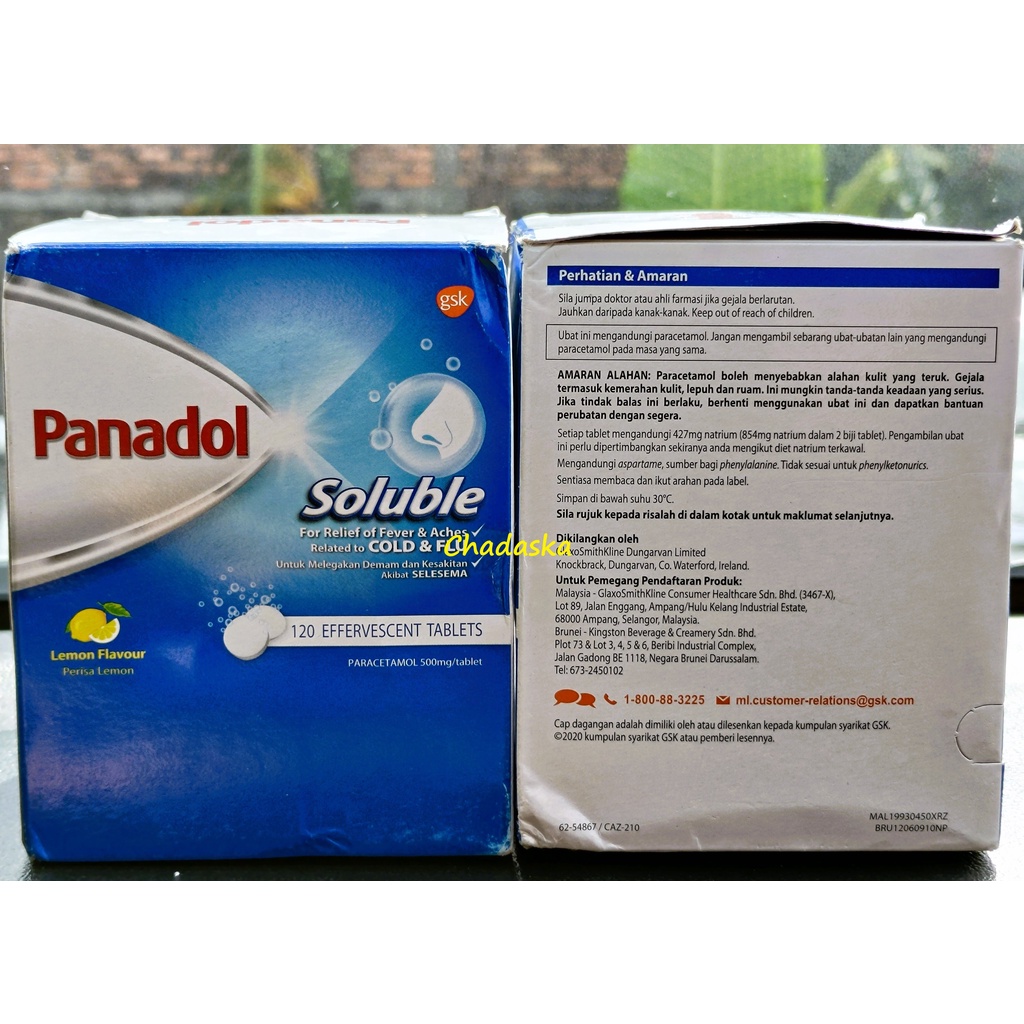 Jual Panadol Soluble Effervescent Panadol Soluble Lemon (4 Tablet/Strip ...